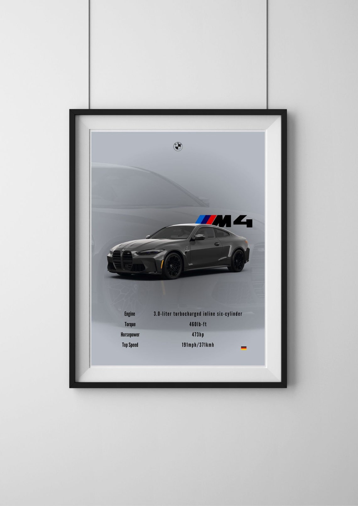 BMW M4 Poster, Car Poster, M4 Digital, Gift for Husband, BMW Gift, Gift ...