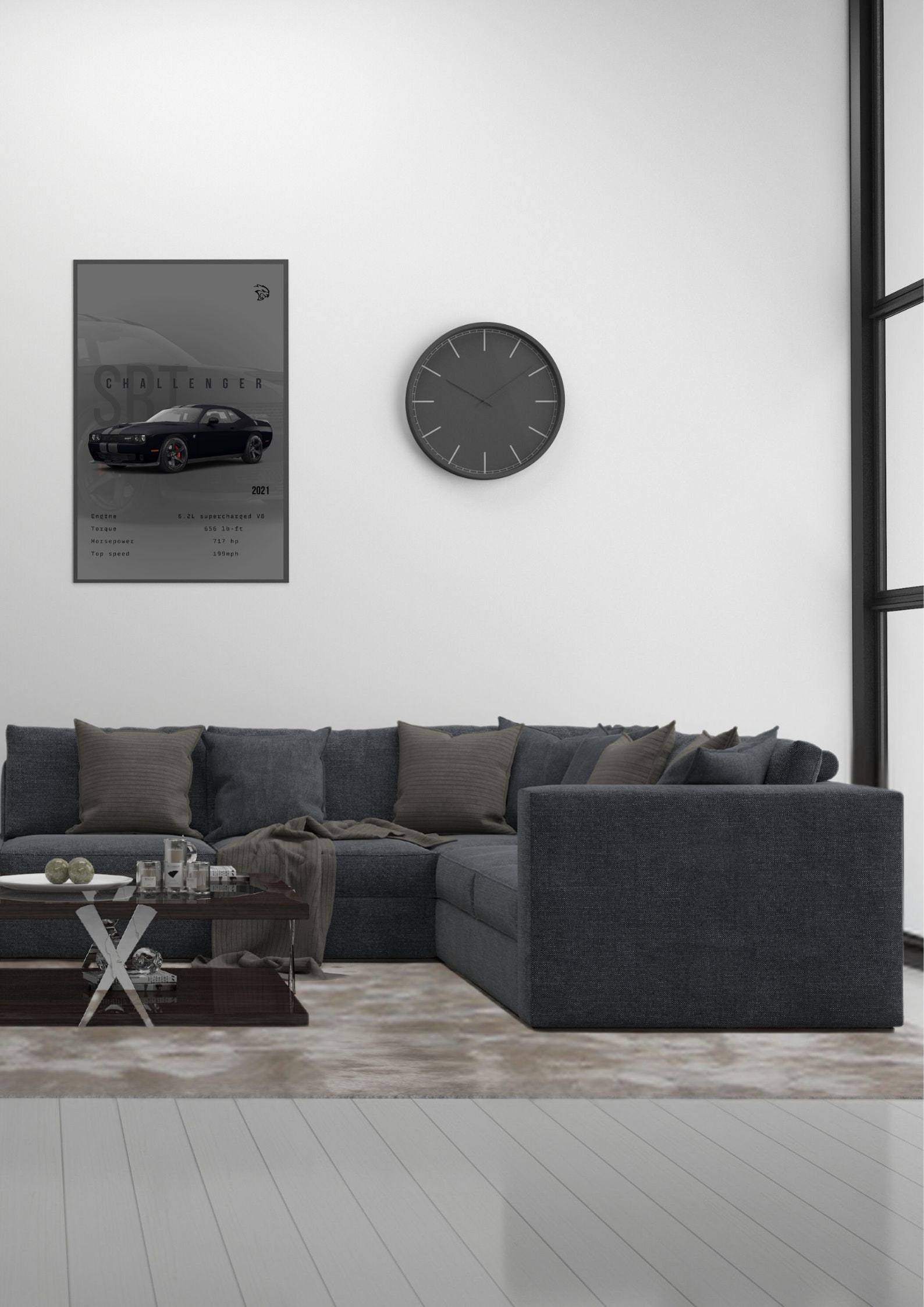 Dodge Challenger Hellcat SRT 2021 Dodge Poster Car Wall Art Gift for ...