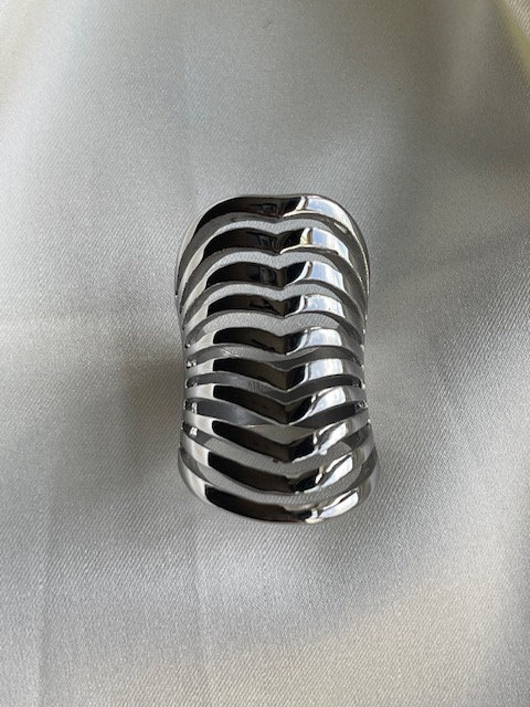 316L Stainless Steel Split Style Ring Multilayer Stacked Knuckle Finger ...
