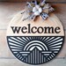Wooden Boho Welcome Sign Round Wall Home Decor Geometric - Etsy