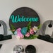 Wooden Boho Welcome Sign Round Wall Home Decor Geometric - Etsy