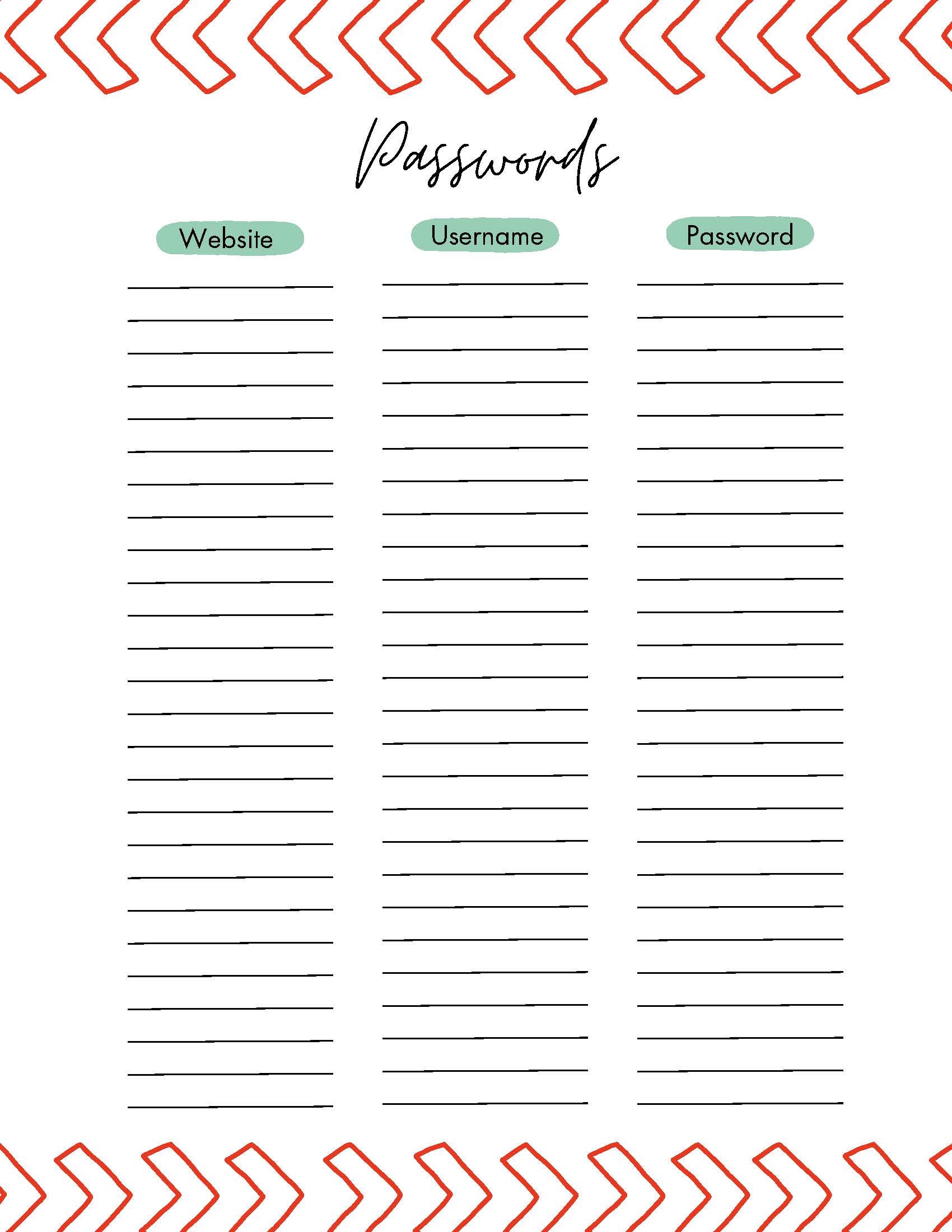 Household Schedule PDF Templates - Etsy