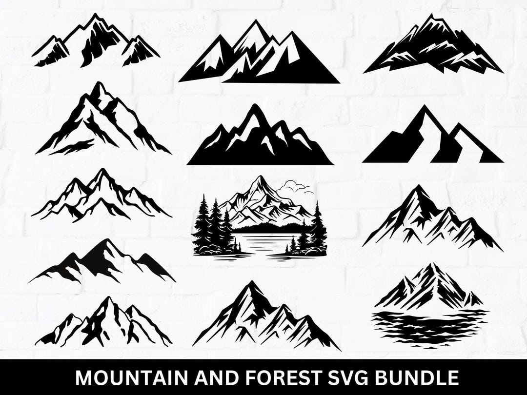 MOUNTAIN SVG Bundle, MOUNTAIN Clipart, Mountain Svg Cut Files for ...