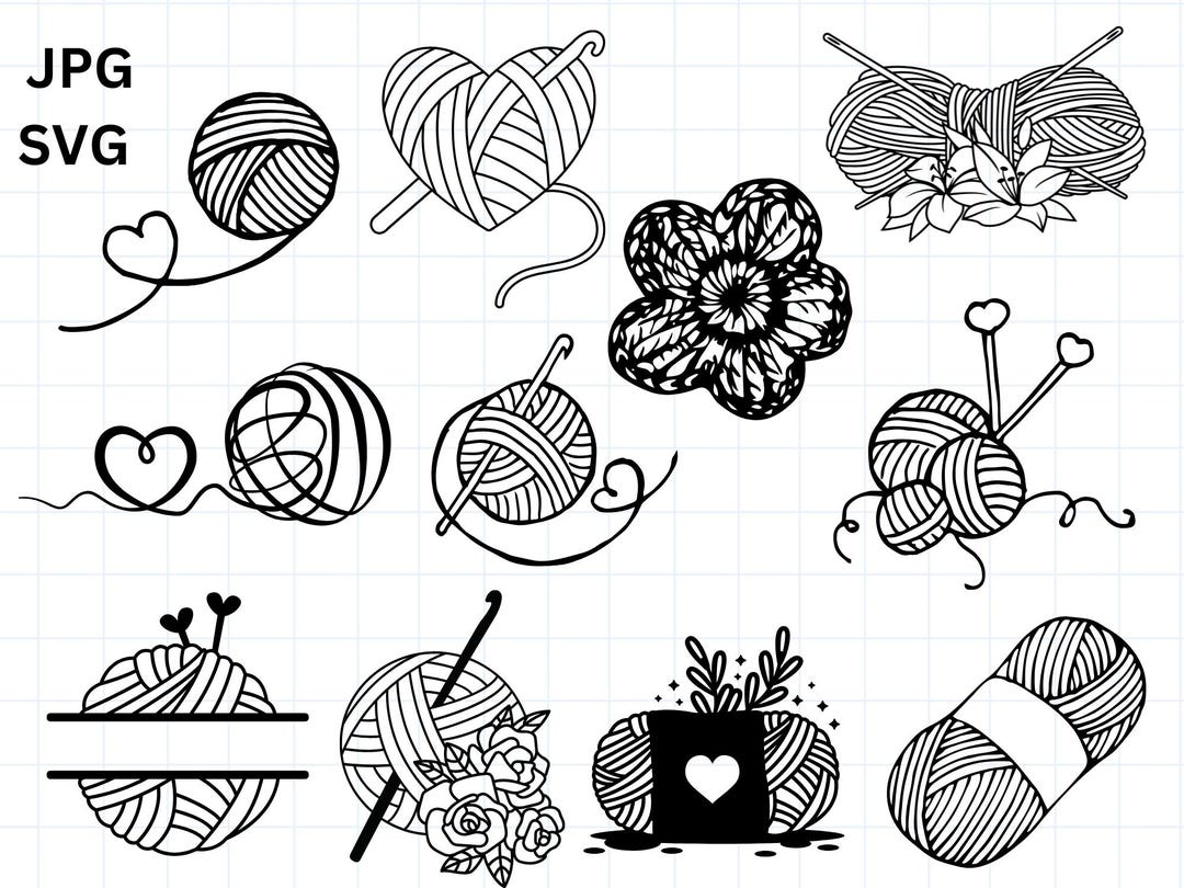 Crochet Svg Bundle, Crochet SVG, Crochet Quotes SVG, Hook Svg, Yarn Svg ...