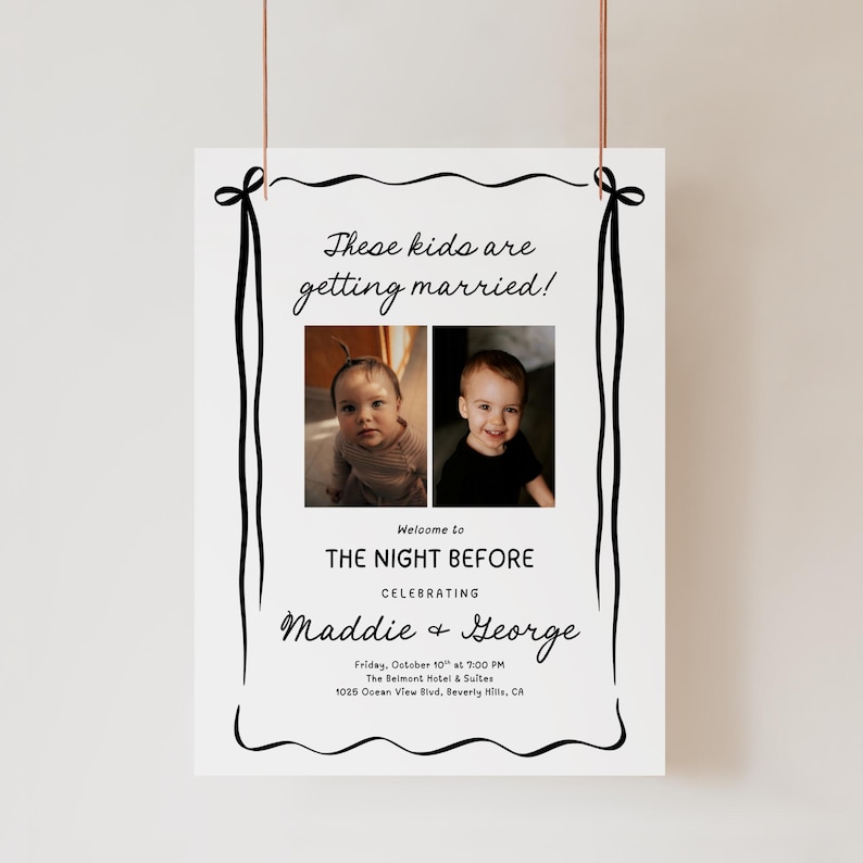 These Kids Are Getting Married Sign Rehearsal Dinner Welcome Sign ...