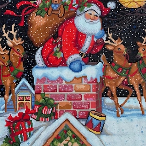 Diamond Painting Finished | Christmas Santa | Diamond Painting Wall Art ...