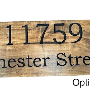 Address Sign | Wood Address Sign | Outdoor Address Sign | Personalized ...