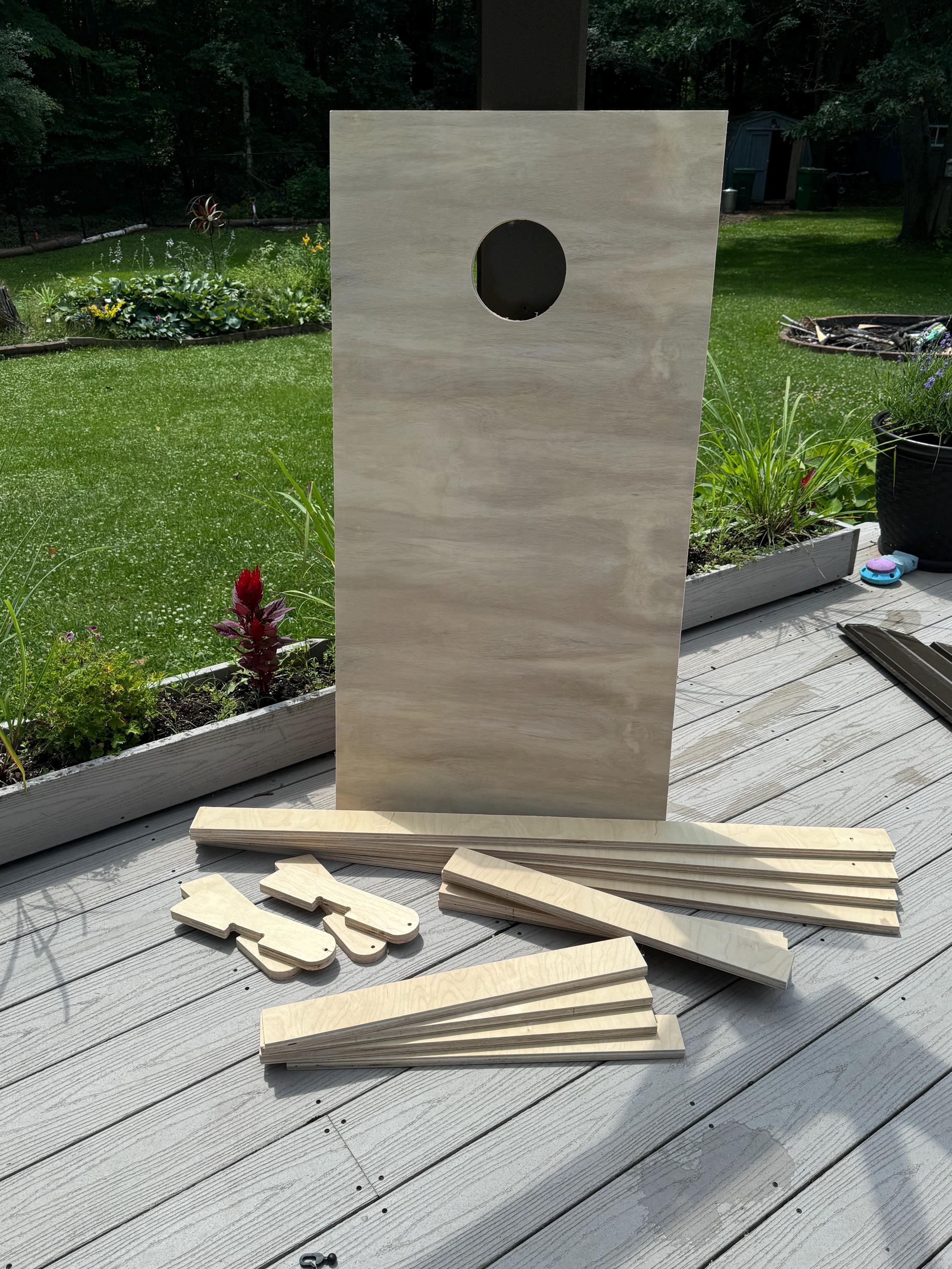 Unfinished Cornhole Board Kit | Birch Cornhole Kit | DIY Cornhole Game ...