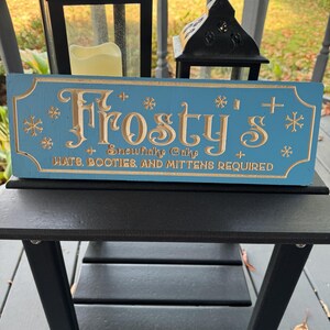Wood Christmas Sign | Winter Sign | Winter Season Decor | Frosty Sign ...
