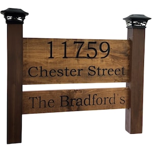Address Sign | Wood Address Sign | Outdoor Address Sign | Personalized ...