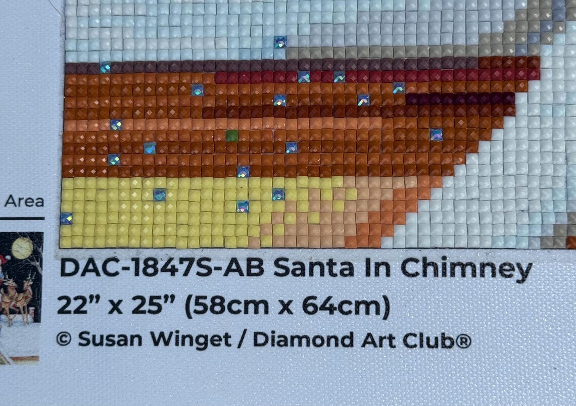 Diamond Painting Finished | Christmas Santa | Diamond Painting Wall Art ...