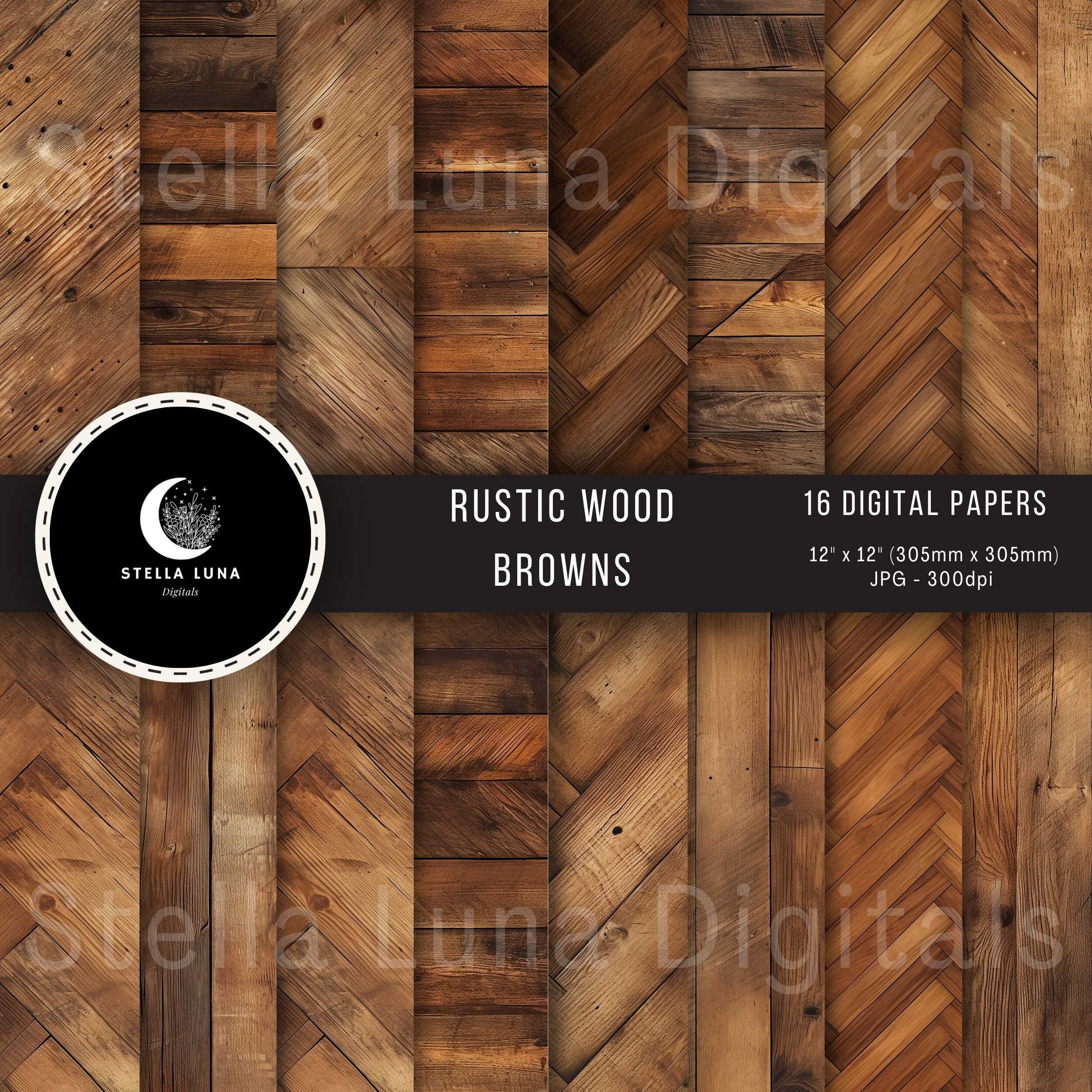 Rustic Wood Digital Printable Paper Brown Wood Wood - Etsy