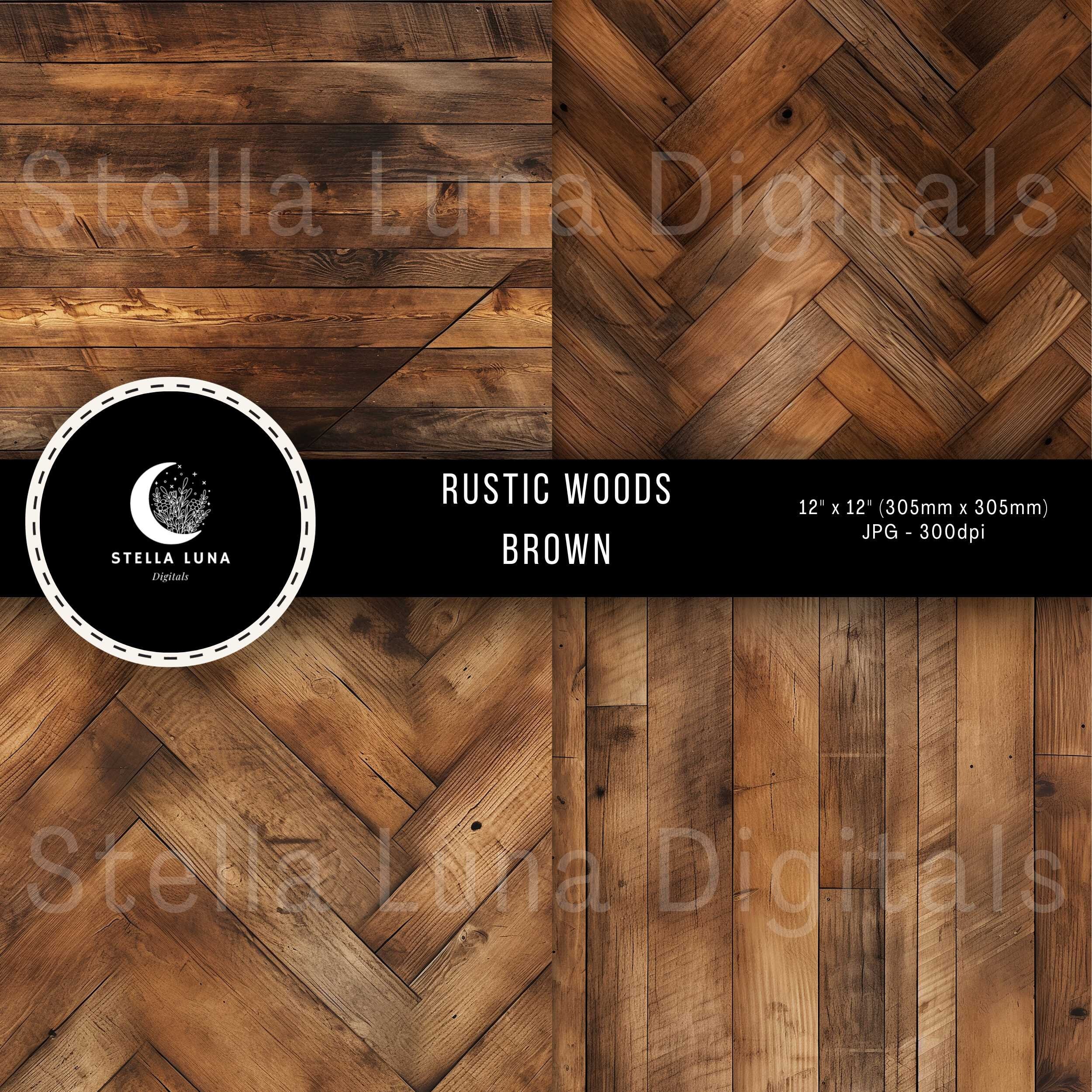 Rustic Wood Digital Printable Paper Brown Wood Wood - Etsy