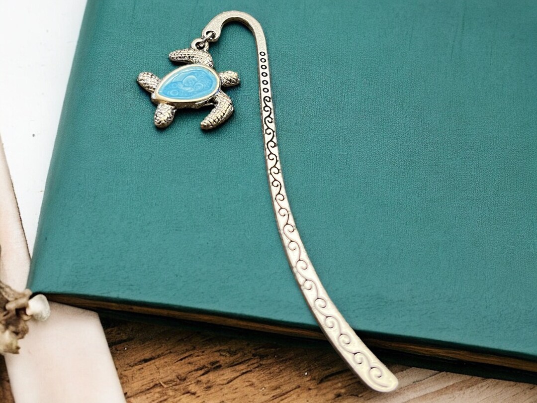 Blue Turtle Tibetan Bookmark. Shepherds Hook, Bookmarks for Her, Turtle ...
