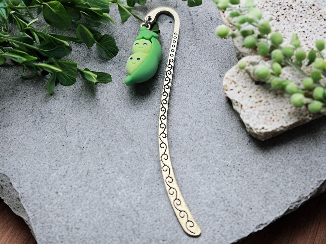 Two Peas in a Pod Tibetan Bookmark. Charm, Valentines Gift, Bookmark ...