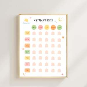 Prayer Tracker, Salah Tracker, Islamic Tracker Kids, Islamic Nursery ...