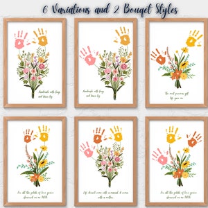 Mother's Day Garden Printable, Mother's Day Craft Handprint Art, Parent ...