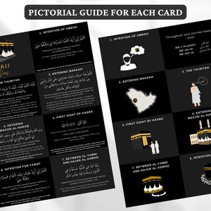 Hajj Dua Cards, Black Hajj Duas Printable Cards, Hajj Dua Flashcards ...