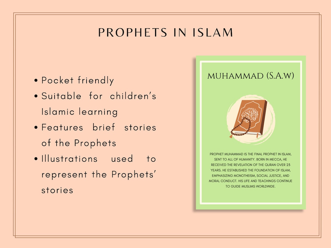 The Prophets in Islam Flashcards, 25 Prophets in Islam Flashcards PDF ...