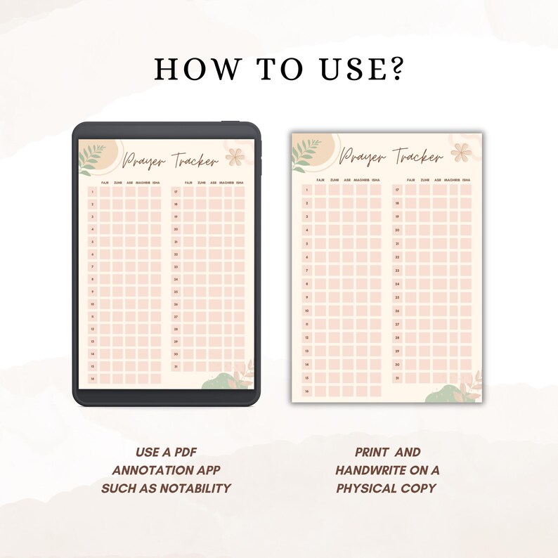 Prayer Tracker, Salah Tracker, Islamic Tracker, Islamic Habits, Muslim ...