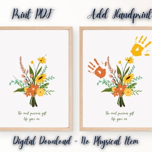 Mother's Day Garden Printable, Mother's Day Craft Handprint Art, Parent ...
