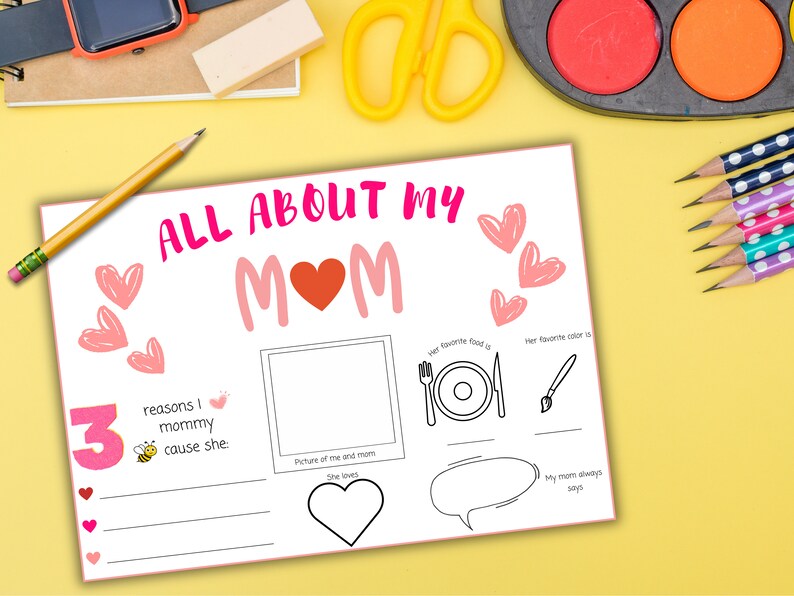 Mother's Day Printable, All About My Mom, Teacher and Parent Resources ...