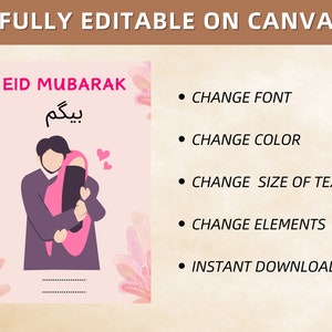 Digital Eid Money Holder, Editable Eid Money Card, Couple Eid, 6 ...