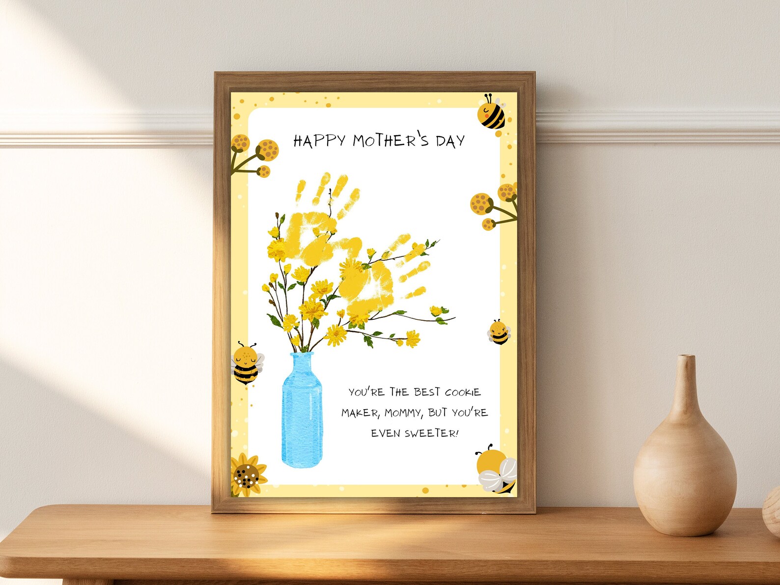 Mother's Day Handprint Art, Flower Handprint Art, Kids Handprint ...