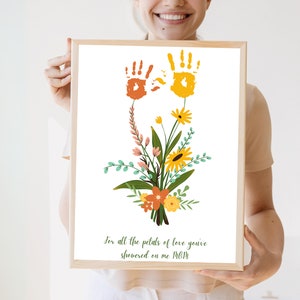 Mother's Day Garden Printable, Mother's Day Craft Handprint Art, Parent ...