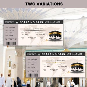 Custom Umrah Boarding Pass, Hajj Umrah Ticket, Hajj Boarding Pass ...
