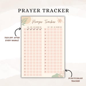 Prayer Tracker, Salah Tracker, Islamic Tracker, Islamic Habits, Muslim ...