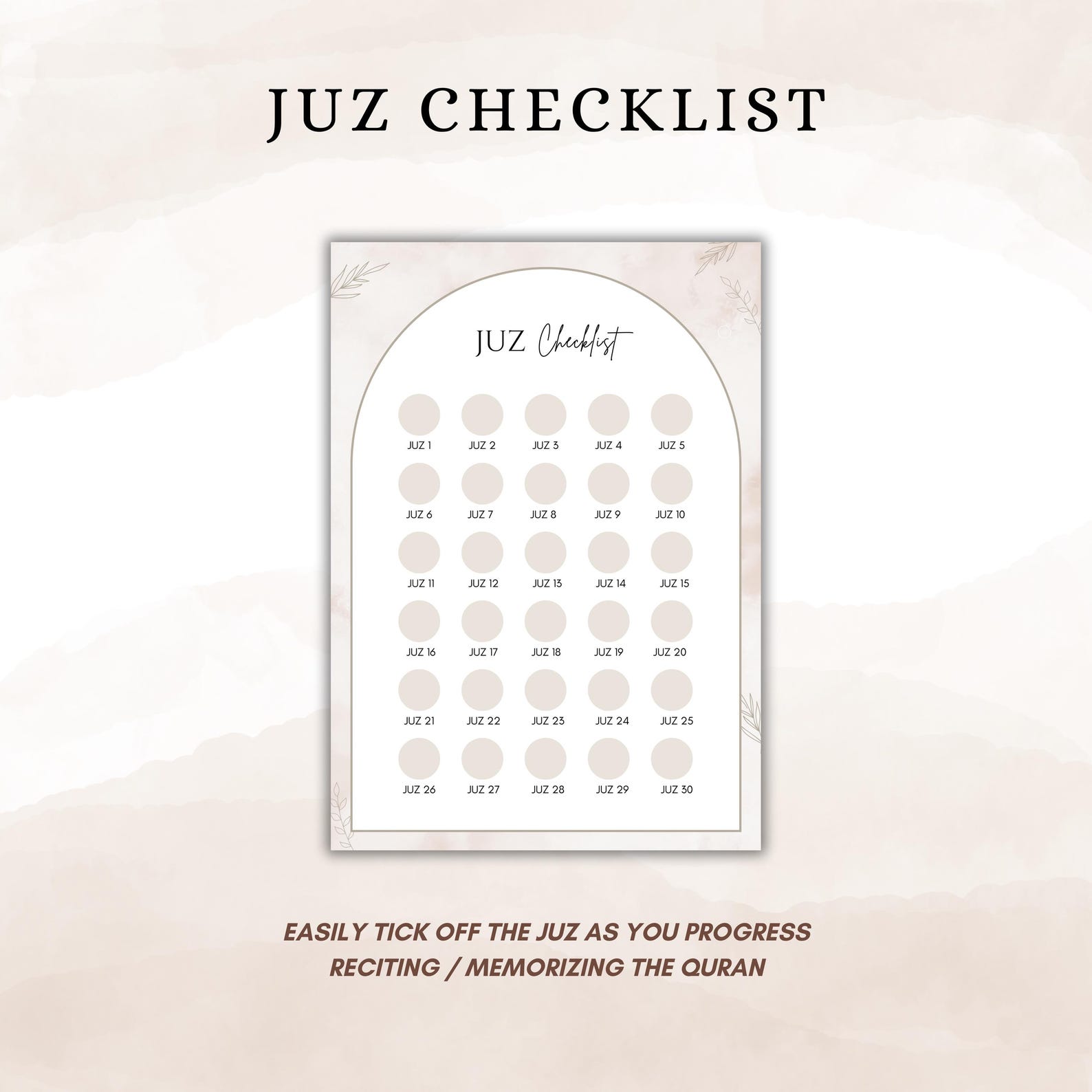 Digital Quran Journal, Quran Tracker PDF, Quran Study Planner, Quran ...