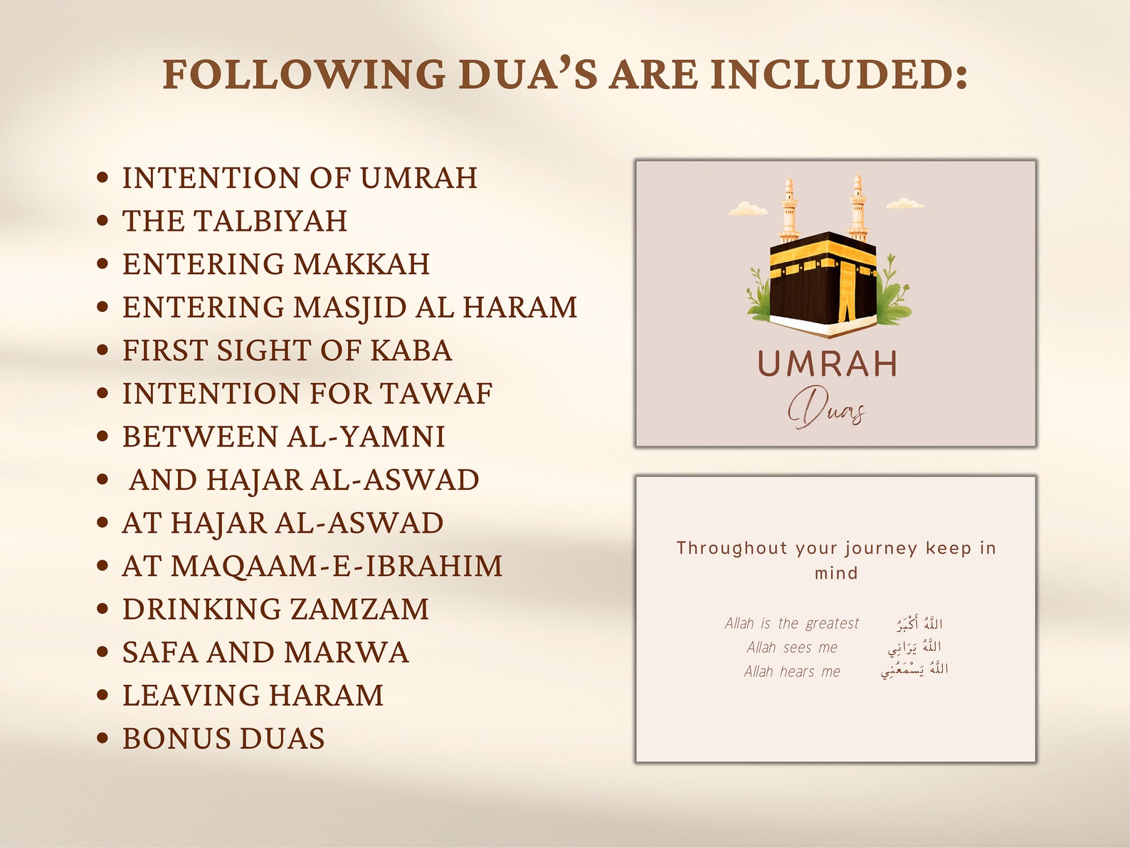 Umrah Duas Printable, Umrah Dua Cards Digital, Umrah Dua Flashcards ...
