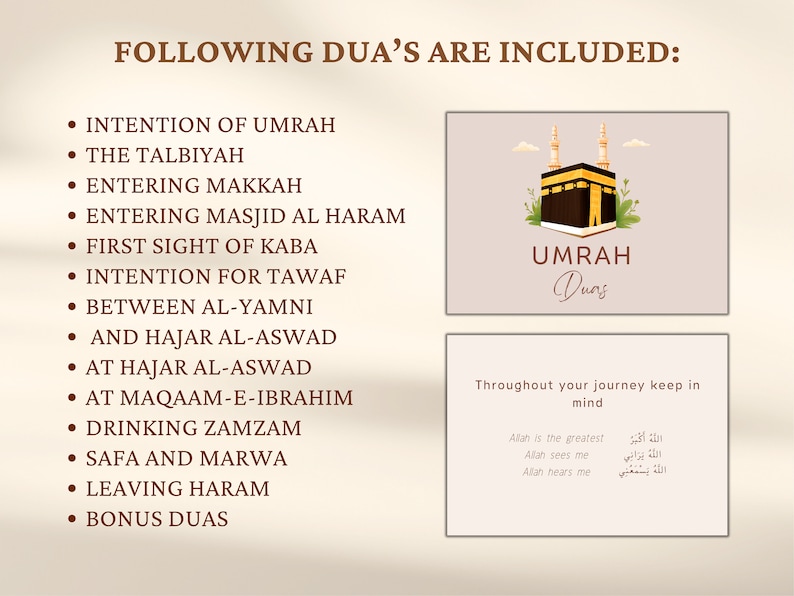 Umrah Duas Printable, Umrah Dua Cards Digital, Umrah Dua Flashcards ...