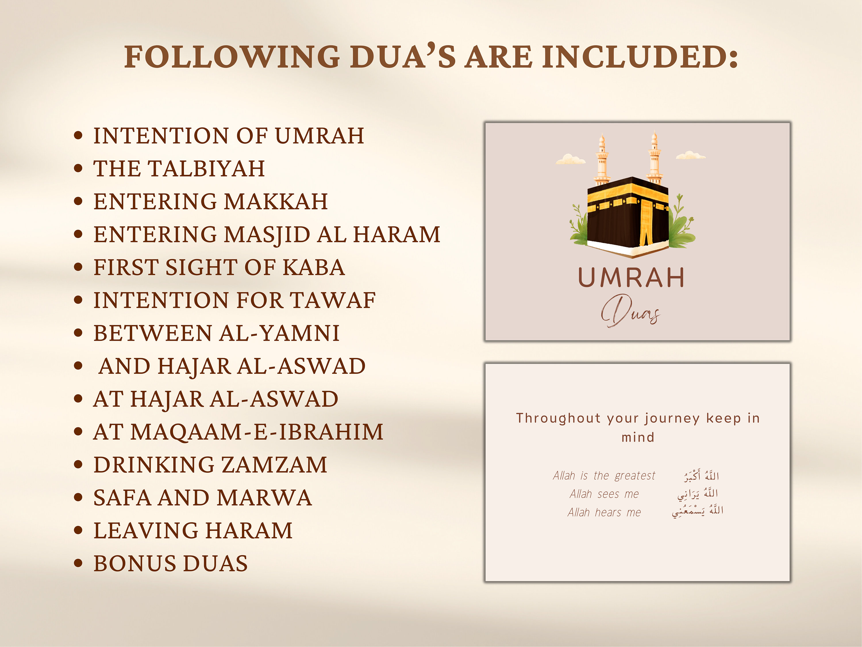 Umrah Duas Printable, Umrah Dua Cards Digital, Umrah Dua Flashcards, Islamic Duas for Umrah ...