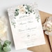 Nikkah Invitation Template, Islamic Wedding Invitation Green Floral ...