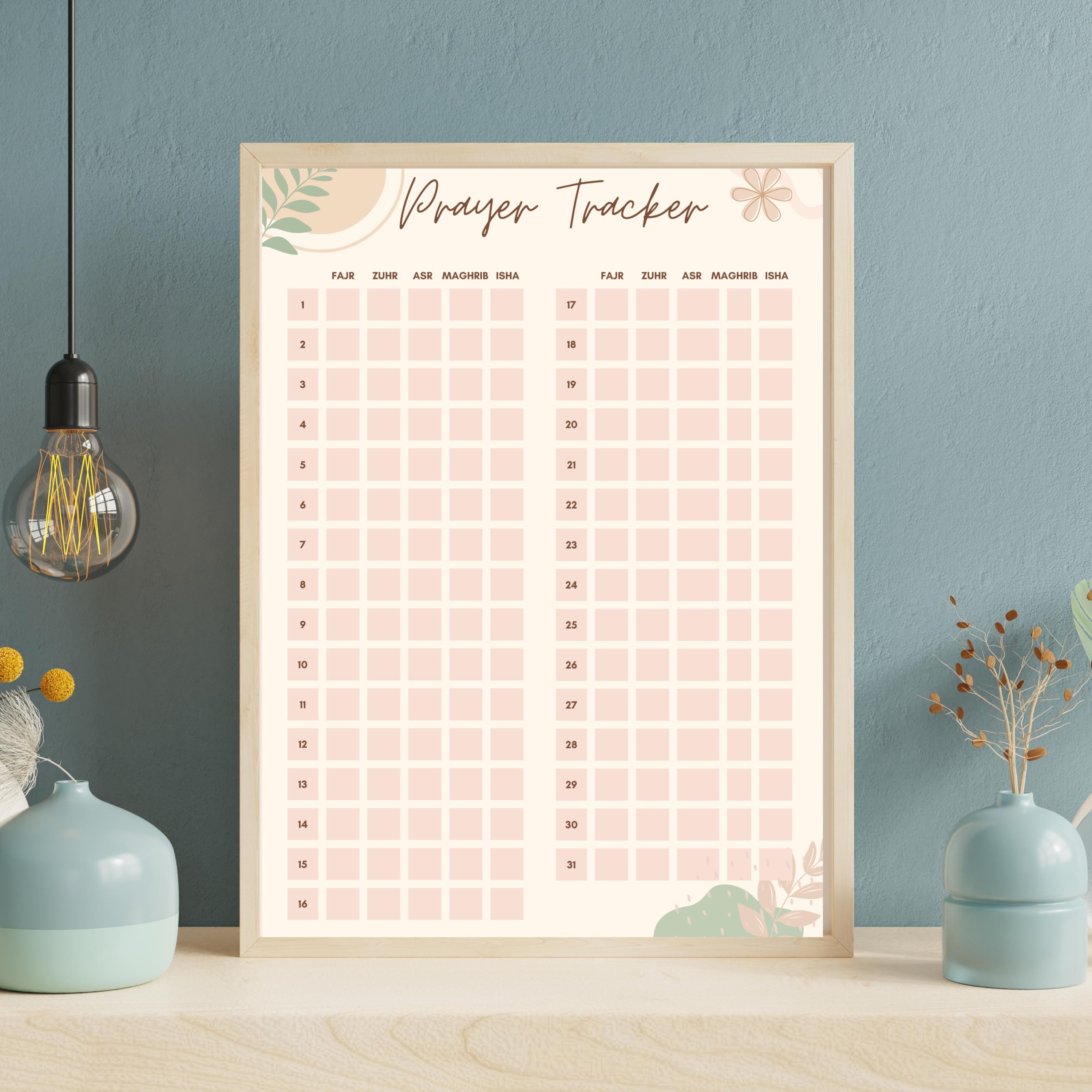 Prayer Tracker, Salah Tracker, Islamic Tracker, Islamic Habits, Muslim ...