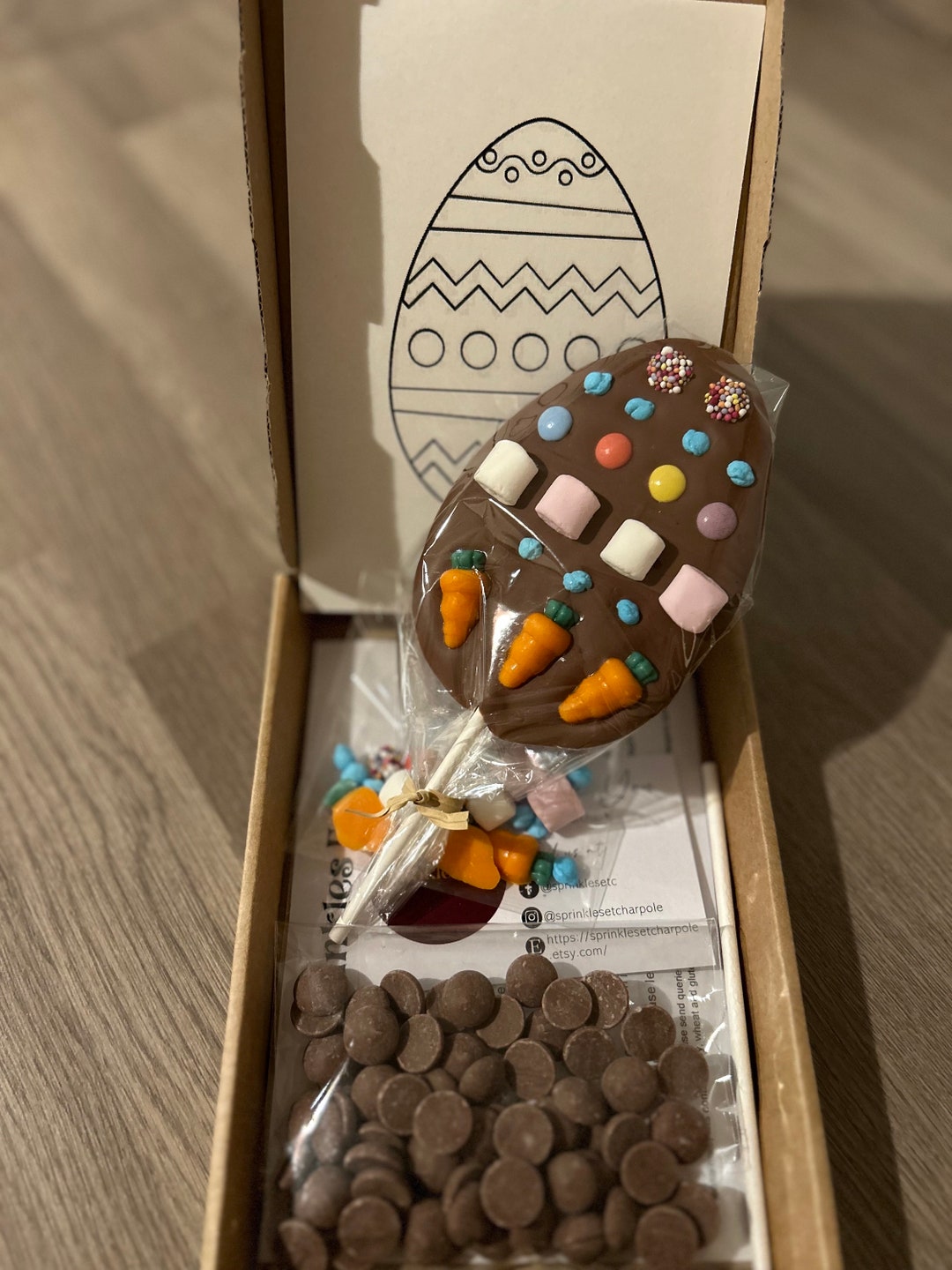 Easter Egg Sprinkle Pop Kit 40g Make Your Own Chocolate Lollipop Kit ...