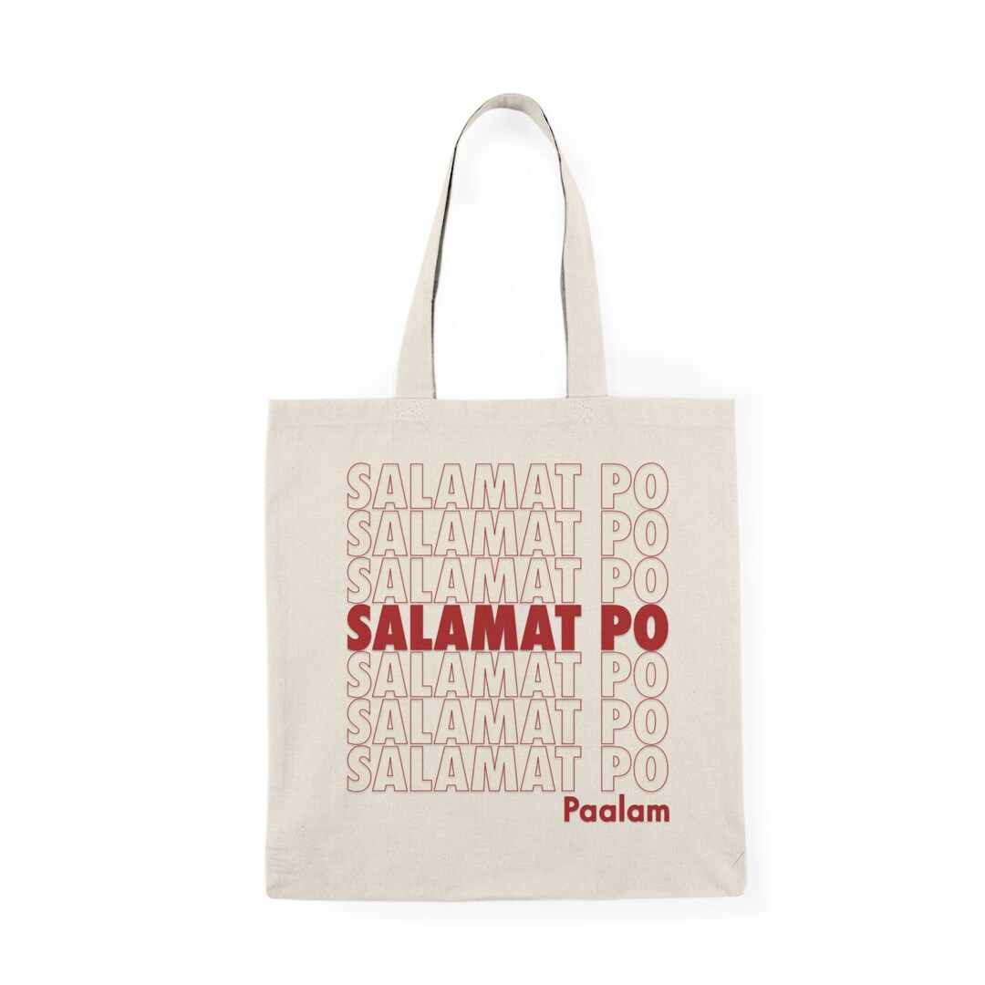 Salamat Po Tote Bag in the Style of "thank You Have a Nice Day" - Etsy