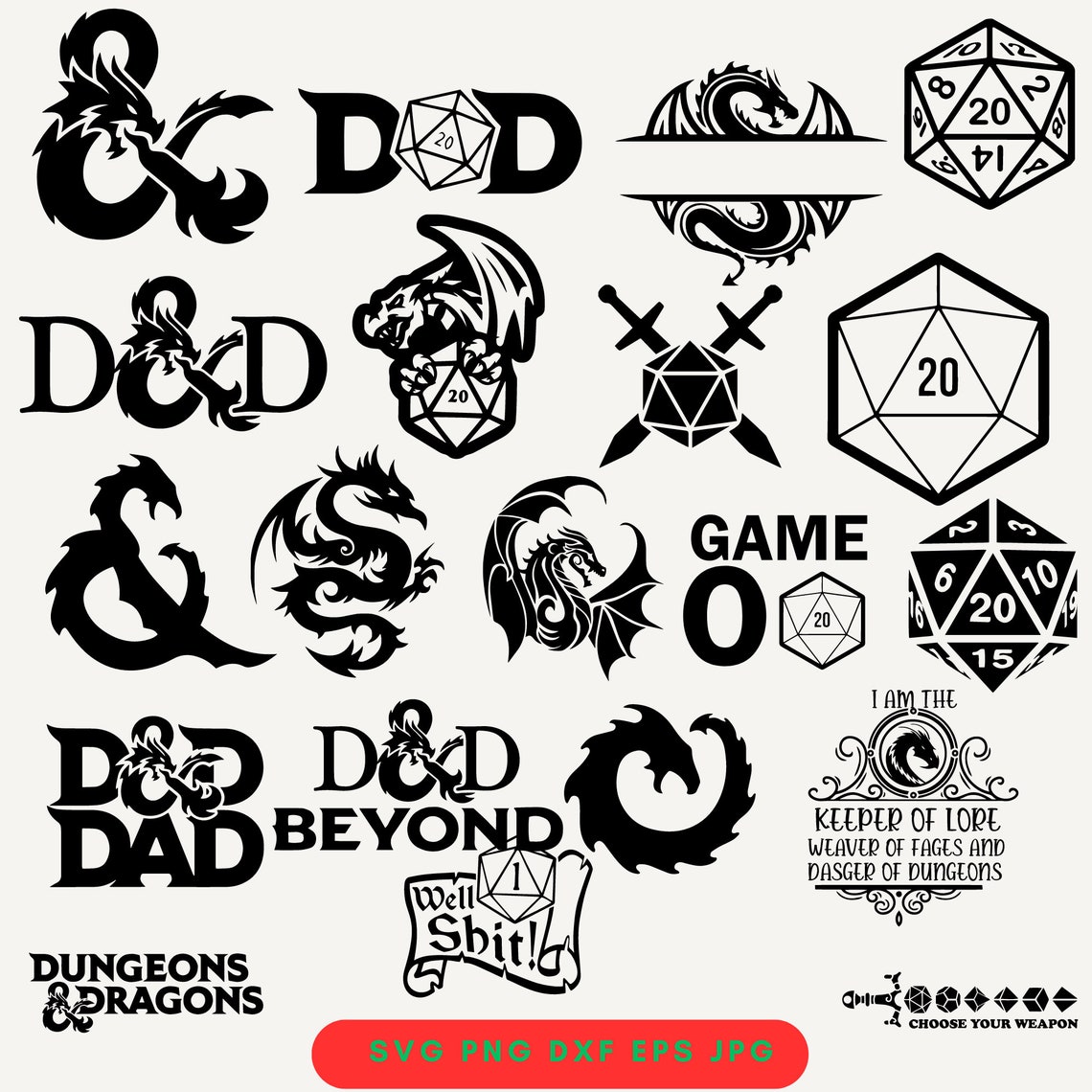D&D Logo, Dungeons and Dragons Svg, Dnd Logo, Dungeons and Dragons Icon ...