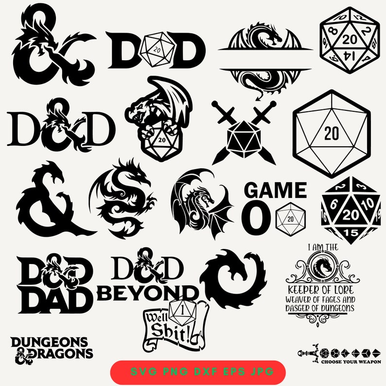 D&D Logo, Dungeons and Dragons Svg, Dnd Logo, Dungeons and Dragons Icon ...