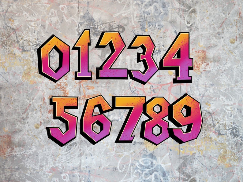 Spray Break Graffiti Alphabet PNG - Urban Street Art Digital Font ...