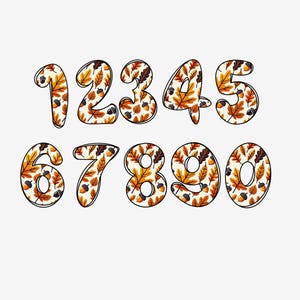 Autumn Leaf Alphabet Doodles, Instant Download PNG Files ...