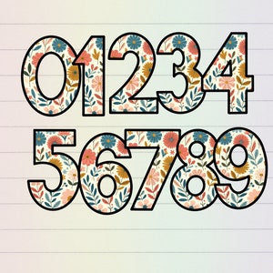 Spring Floral Alphabet Doodles Instant Download PNG Files, Colorful ...