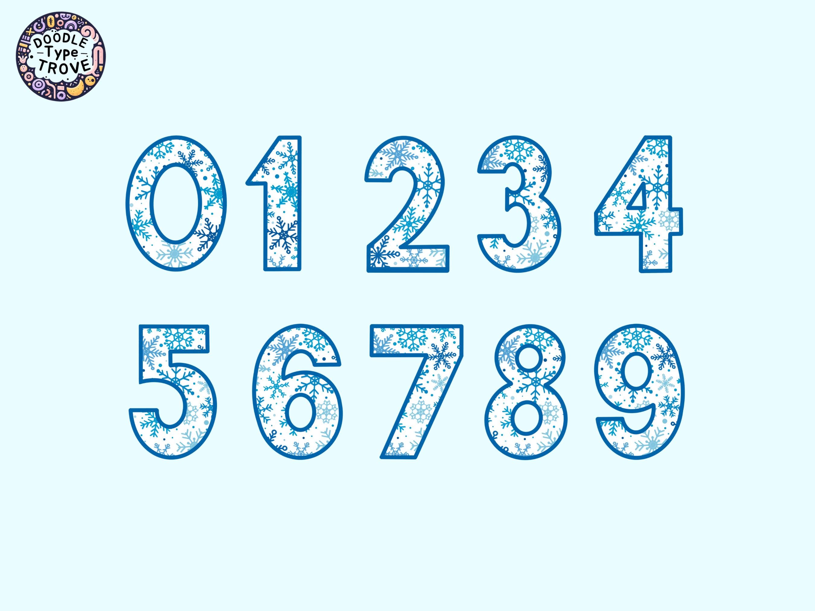 Winter Snowflake Alphabet Doodles | Hand-drawn Clipart Letters ...