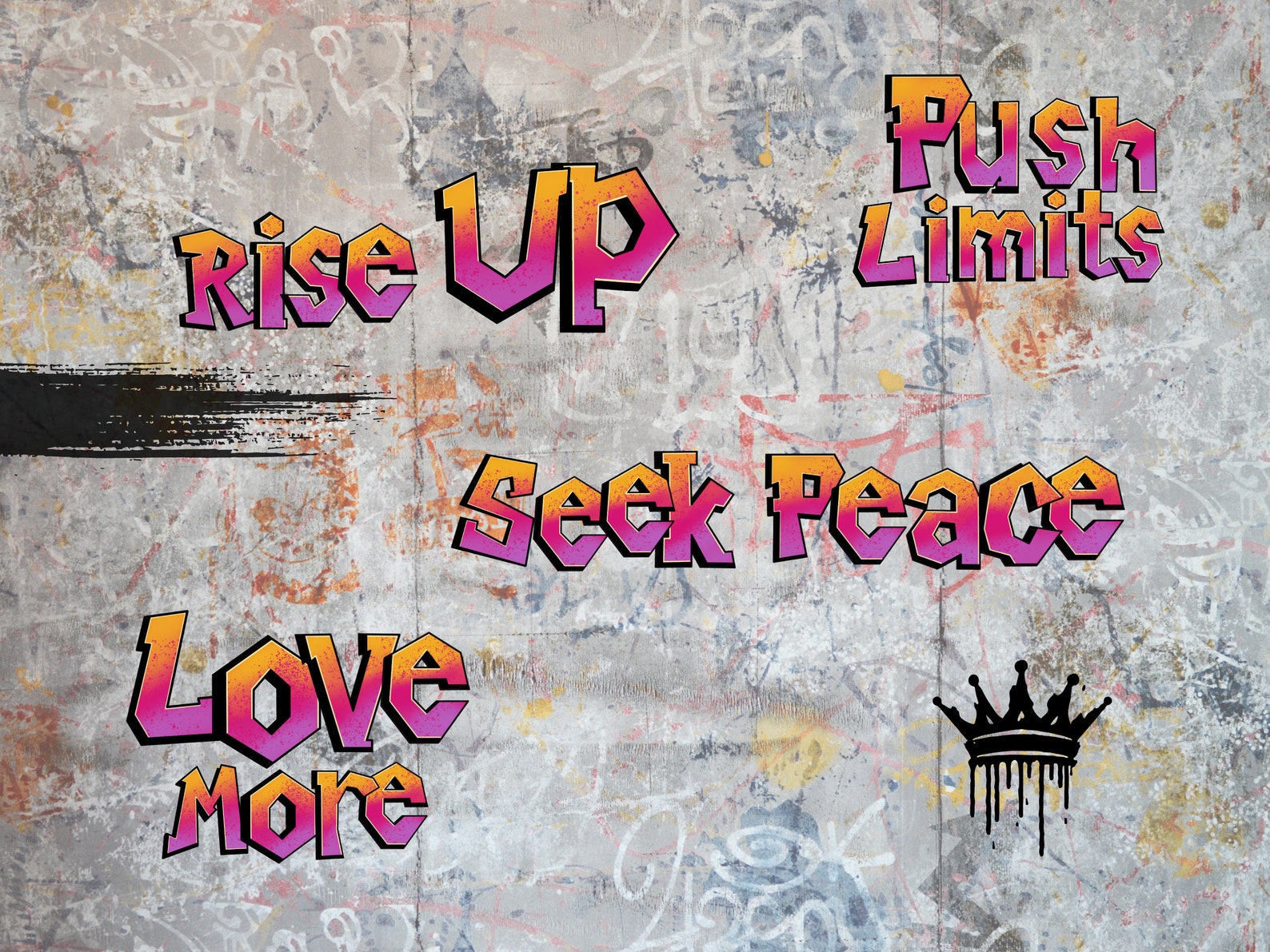 Spray Break Graffiti Alphabet PNG Urban Street Art Digital Font ...
