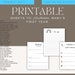 Printable Baby Book Pages | Baby Journal | Baby Memory Book PDF ...
