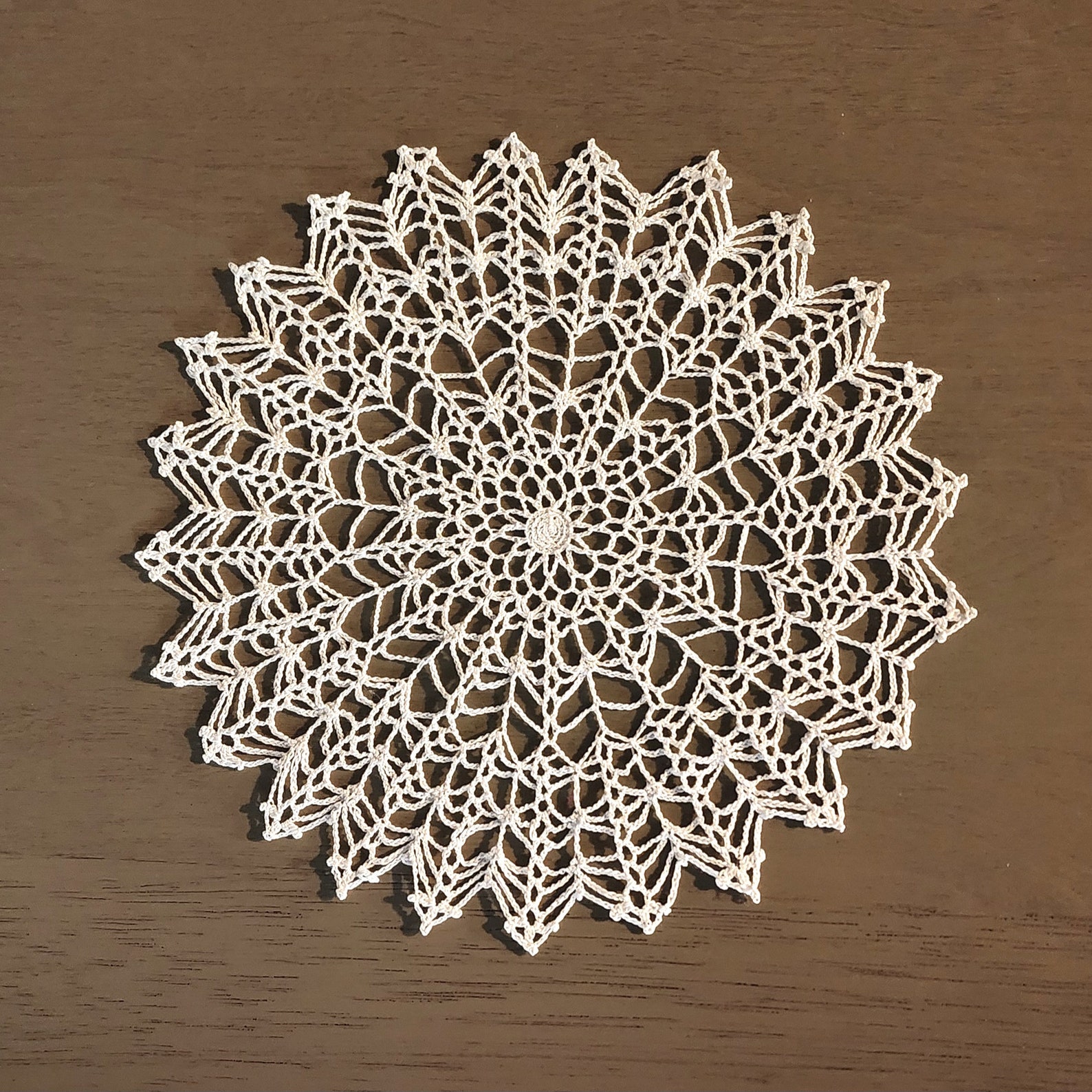 White Spider Web Crochet Doily, Handmade, Halloween, Spooky, Vintage ...
