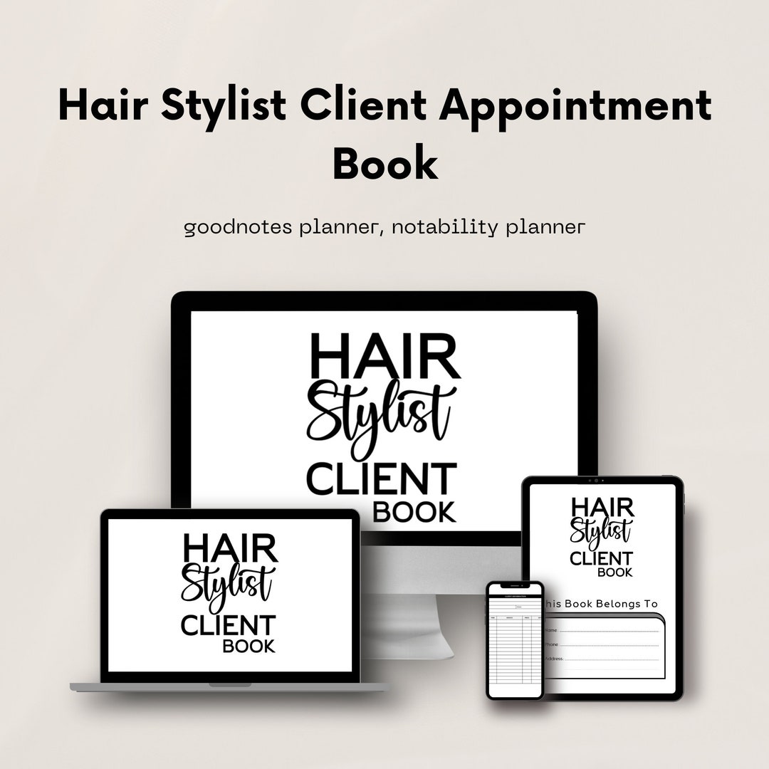 Digital Hair Stylist Appointment Tracker, Weekly Salon Planner ...