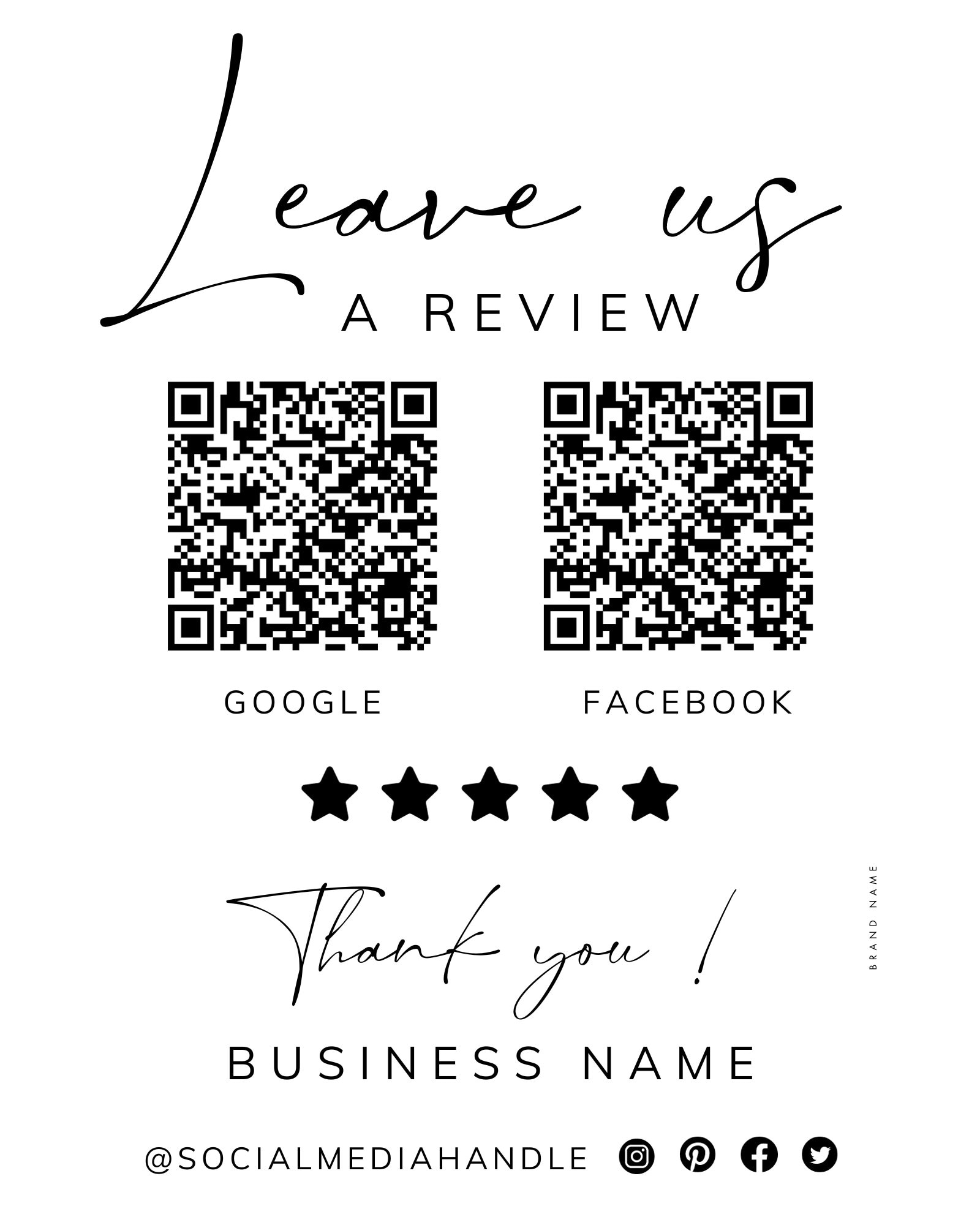 Feedback QR Code Salon Sign Template Hairdresser Qr Sign - Etsy